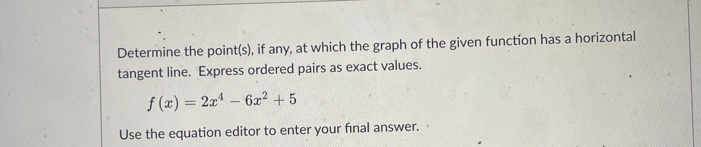Solved Determine the point(s), ﻿if any, at which the graph | Chegg.com