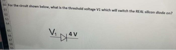 Solved For the circuit shown below, what is the threshold | Chegg.com
