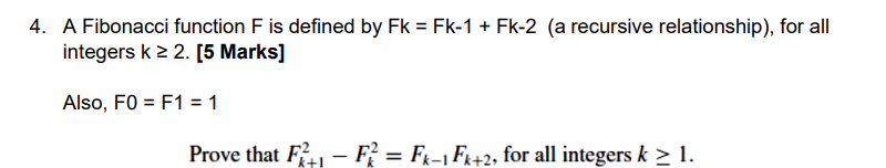 Solved A Fibonacci function F is defined by Fk=Fk-1+Fk-2 (a | Chegg.com