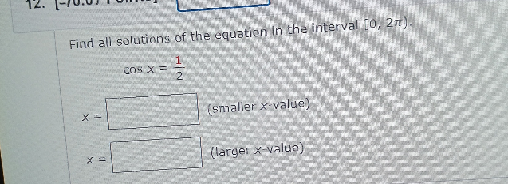Solved Find all solutions of the equation in the interval | Chegg.com