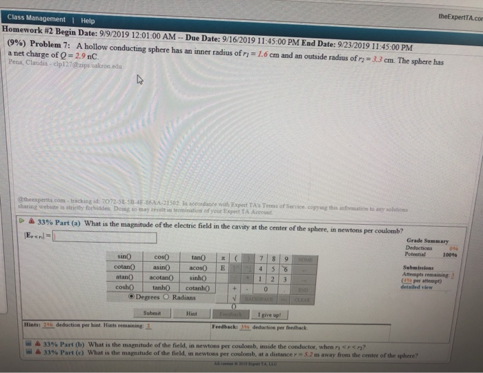 Solved theExpertTA.com Class Management | Help Homework #2 | Chegg.com