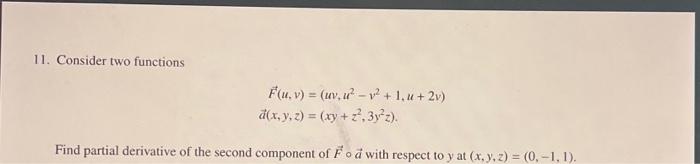 Solved 11. Consider two functions | Chegg.com
