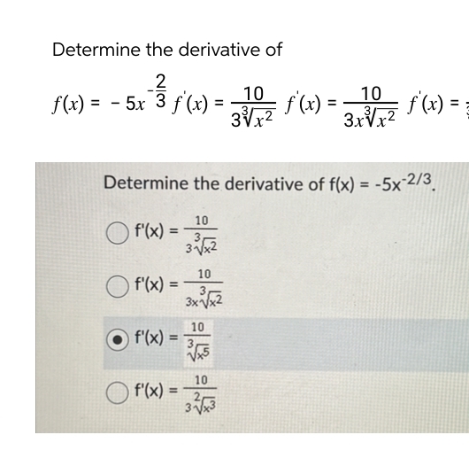 Solved Determine the derivative | Chegg.com