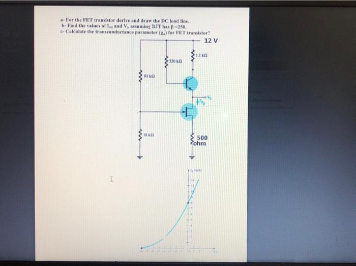 Solved For the FET transistor derive and draw the DC load | Chegg.com