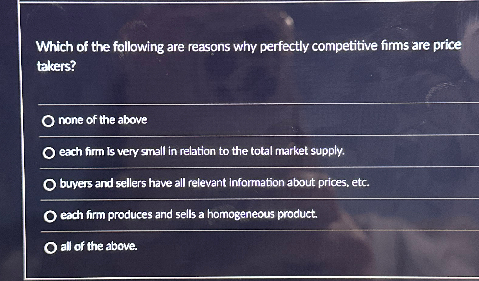 Solved Which of the following are reasons why perfectly | Chegg.com