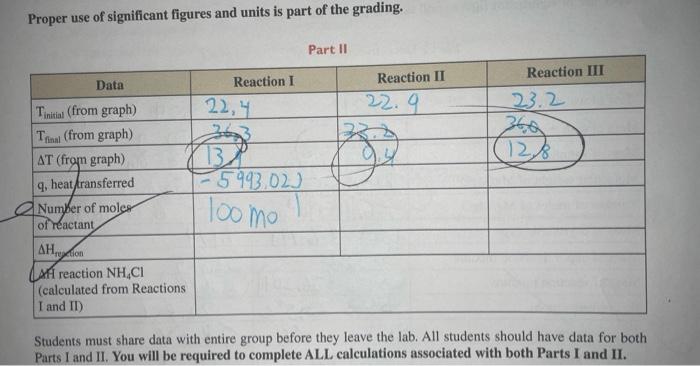 part two of experiment for reactant 1 is hcl reactant | Chegg.com