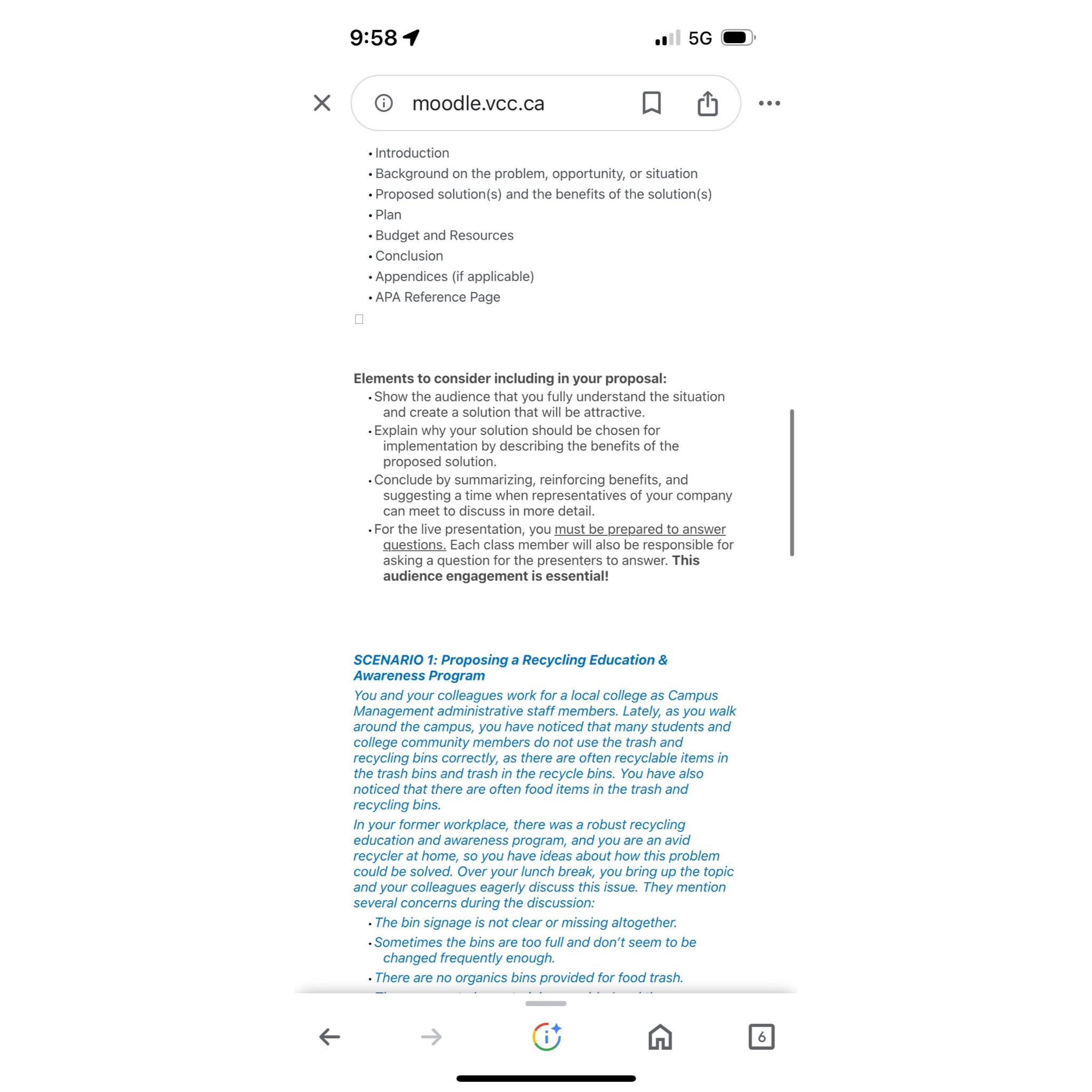 Solved 9:581.1 5G(i) ﻿moodle.vcc.caIntroductionBackground on | Chegg.com