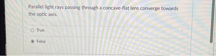 Solved Parallel light rays passing through a concave-flat | Chegg.com