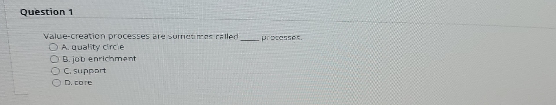 Solved Question 1Value-creation processes are sometimes | Chegg.com