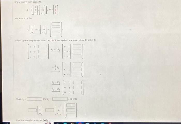 Solved Show that w is in span (5). | Chegg.com