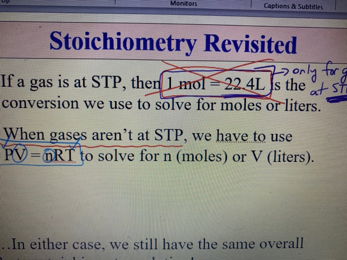 Solved Monitors Captions & Subtitles Stoichiometry Revisited | Chegg.com