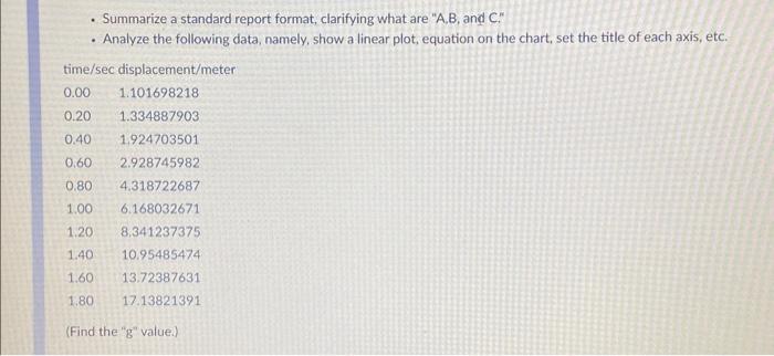 Solved - Summarize a standard report format, clarifying what | Chegg.com