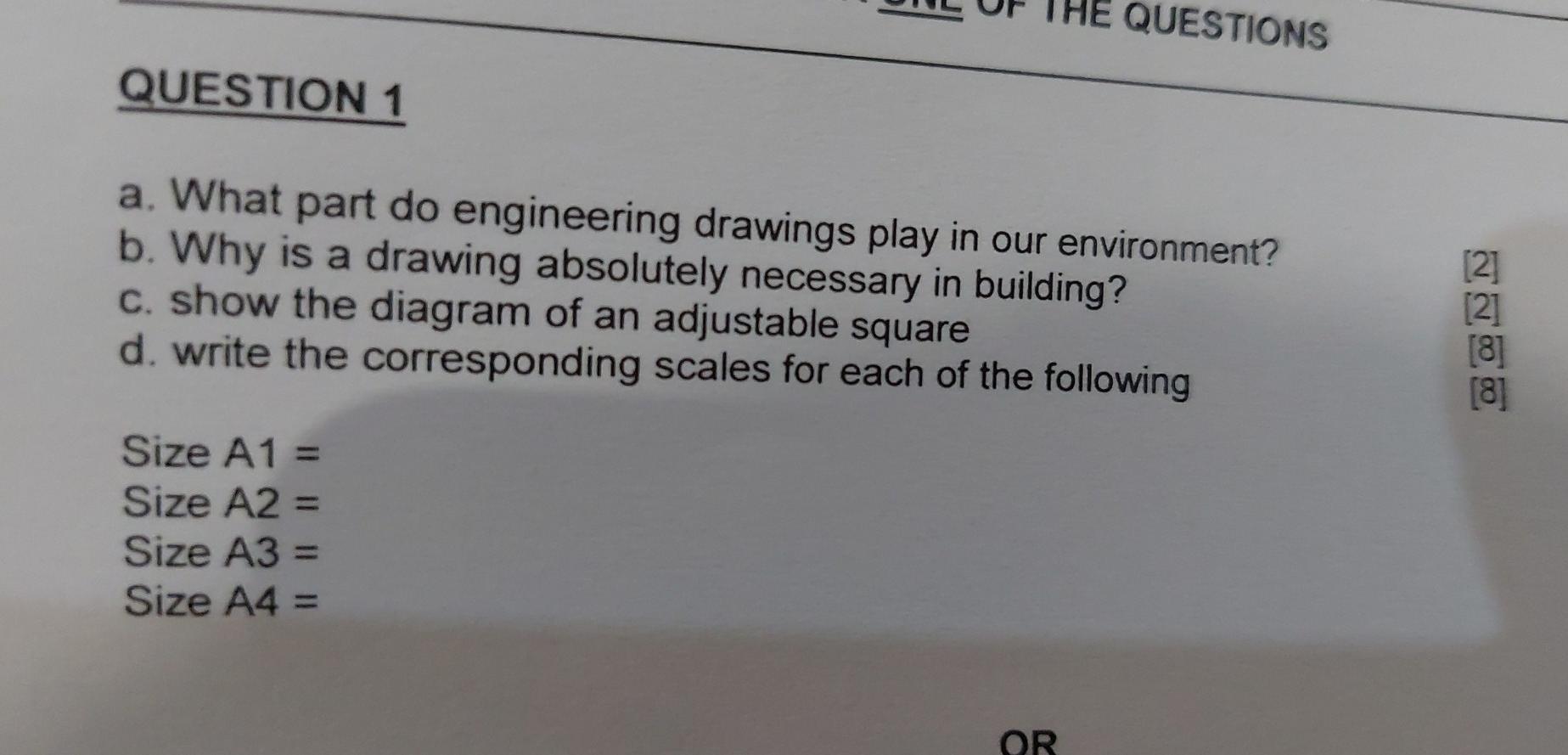 Solved HE QUESTIONS QUESTION 1 a. What part do engineering | Chegg.com