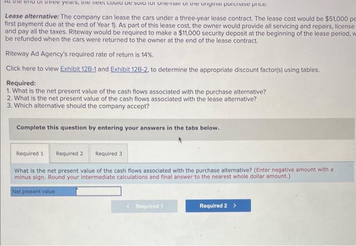 Solved Problem 12-25 (Algo) Net Present Value Analysis of a | Chegg.com