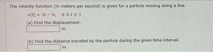 Solved The velocity function (in meters per second) is given | Chegg.com