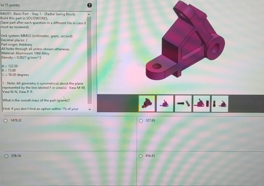 Solved For 15 points B40201: Basic Part - Step 1 - (Radial | Chegg.com