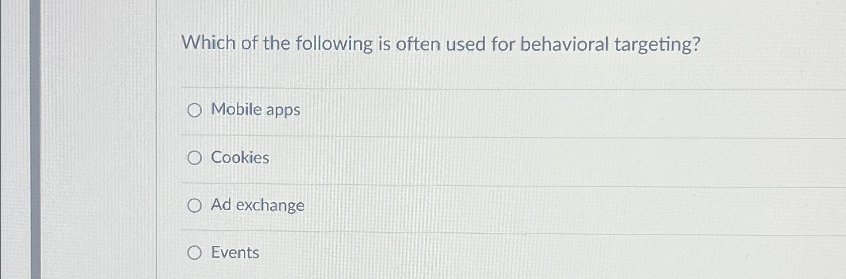 Solved Which of the following is often used for behavioral | Chegg.com