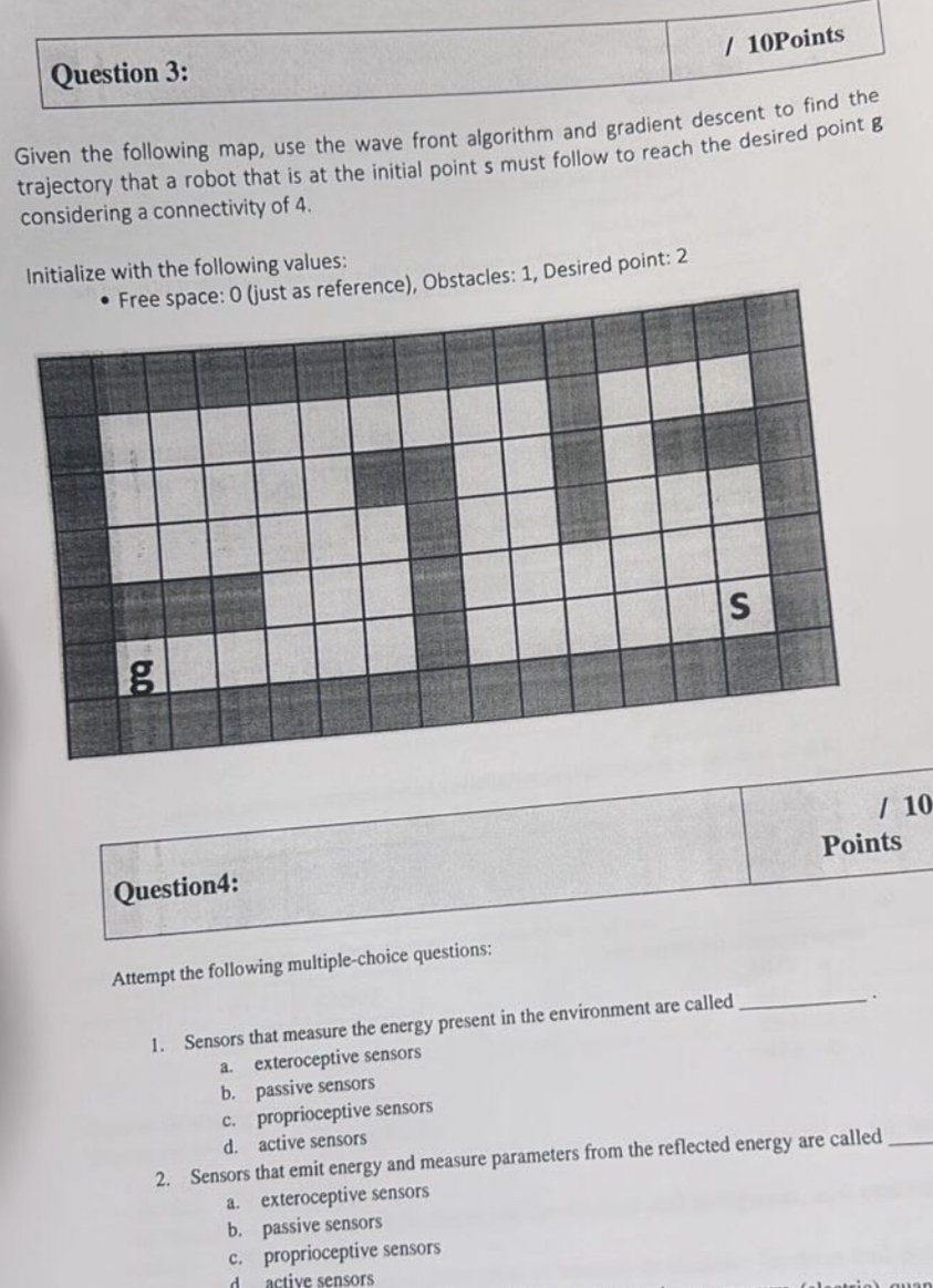 Solved Question 3:/ 10PointsGiven the following map, use the | Chegg.com