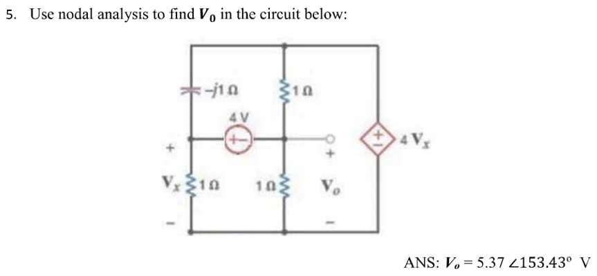 Solved Use nodal analysis to find V0 ﻿in the circuit | Chegg.com