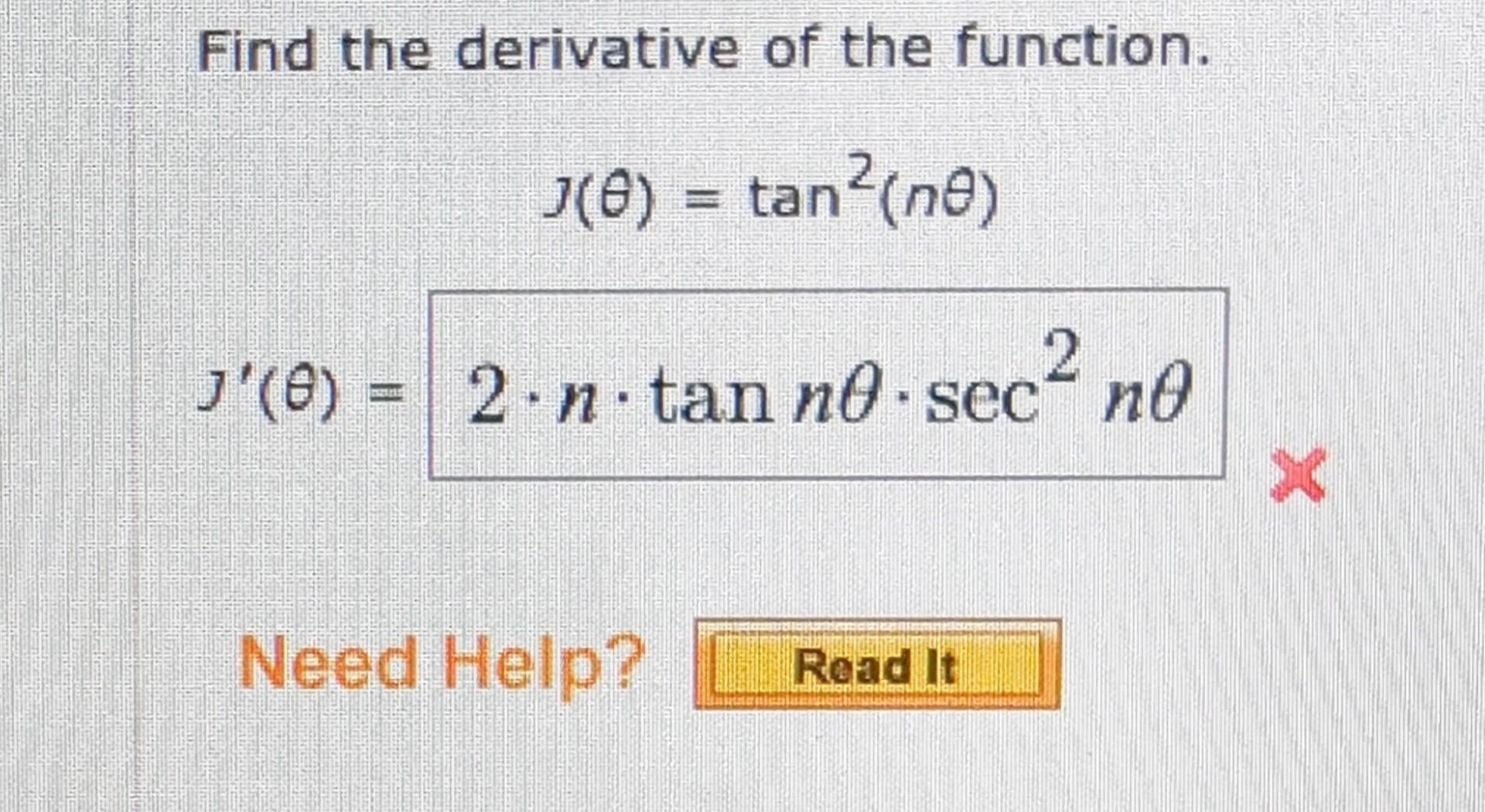 Solved Find the derivative of the function. | Chegg.com