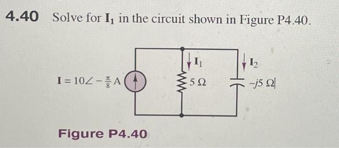 Solved 4.40 Solve for I1 in the circuit shown in Figure | Chegg.com