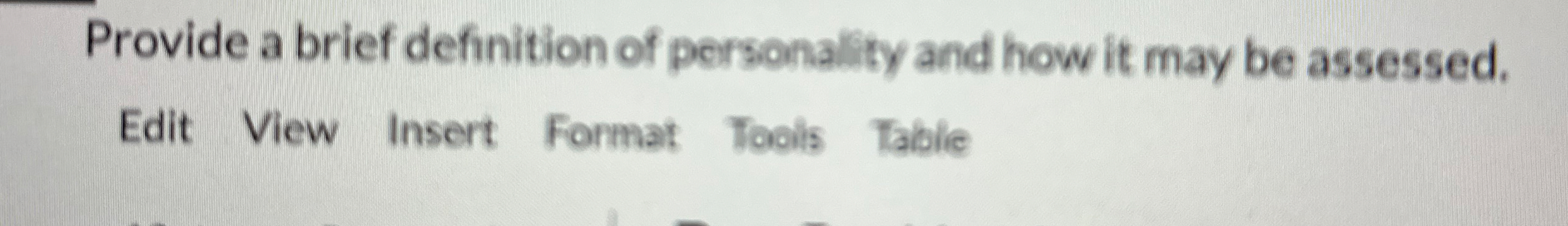 Solved Provide a brief definition of personality and how it | Chegg.com