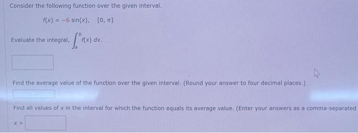 Solved Consider the following function over the given | Chegg.com
