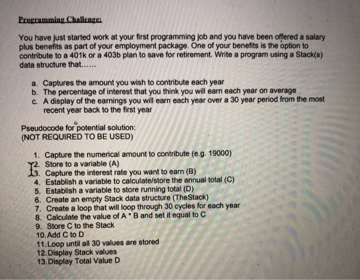 Solved Programming Assignment: Stack Introduction package | Chegg.com
