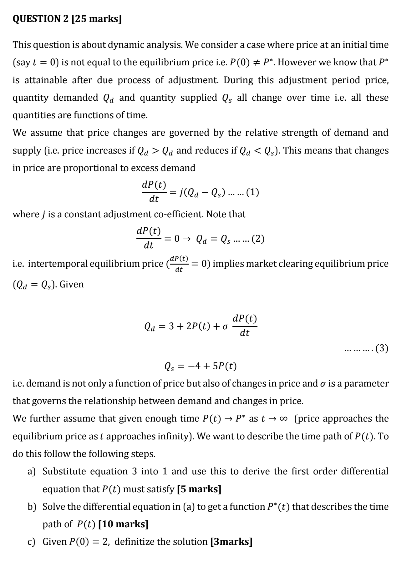 Solved QUESTION 2 [25 ﻿marks]This question is about dynamic | Chegg.com