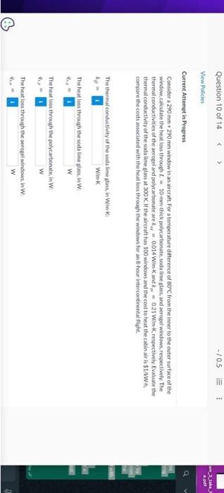 Solved Consider a 290 mm∗290 mm window in an aircraft: For a | Chegg.com