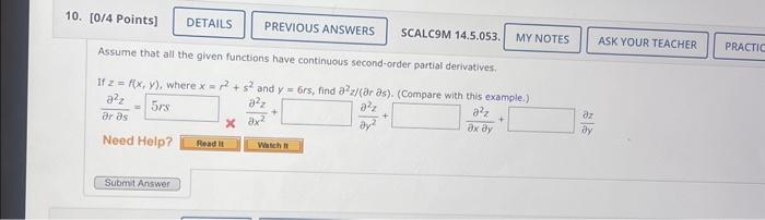 Solved Assume That All The Given Functions Have Continuous
