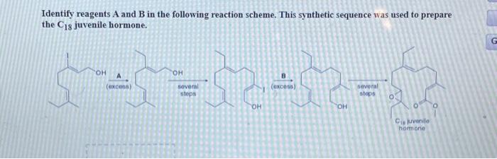 Solved Identify reagents A and B in the following reaction | Chegg.com