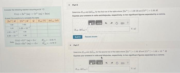 Solved Consider the following reaction occurring at 25∘C : | Chegg.com