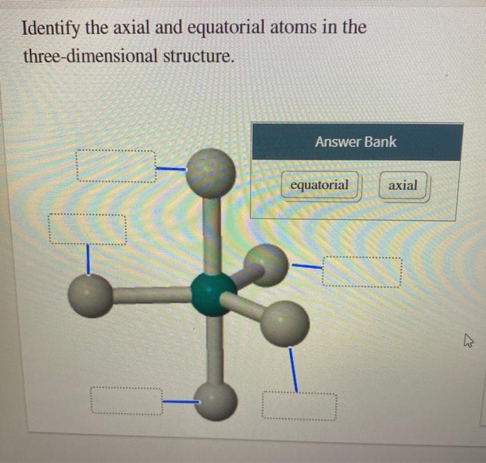 Solved Identify the axial and equatorial atoms in the | Chegg.com