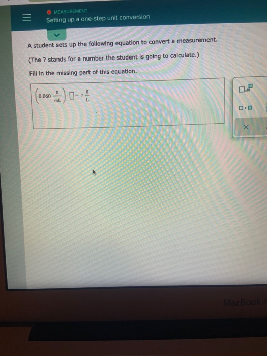 Solved MEASUREMENT Setting up a one-step unit conversion A | Chegg.com