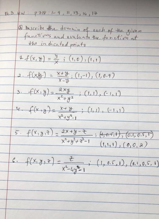 Solved (8) Describe the domain of each of the given | Chegg.com