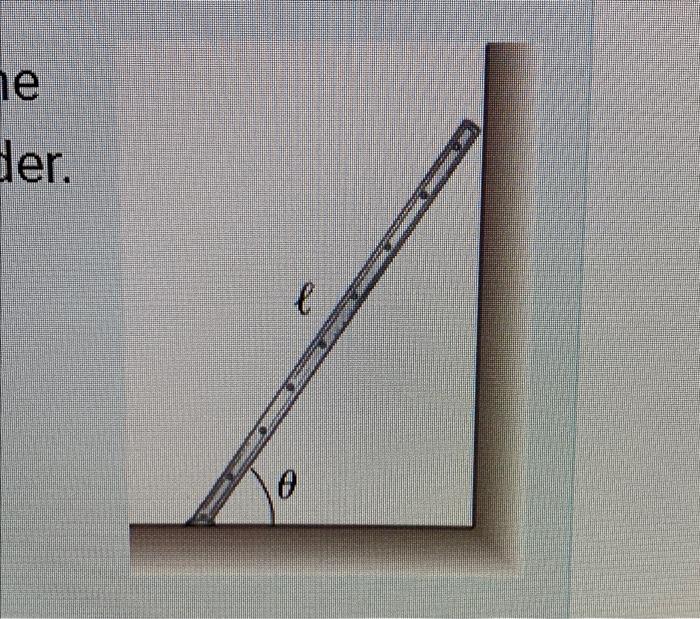 Solved 2. The uniform ladder of mass M and length L is | Chegg.com
