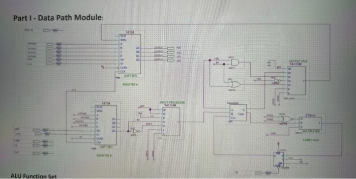 Solved Part I Datapath Module Data Path Table Use This 
