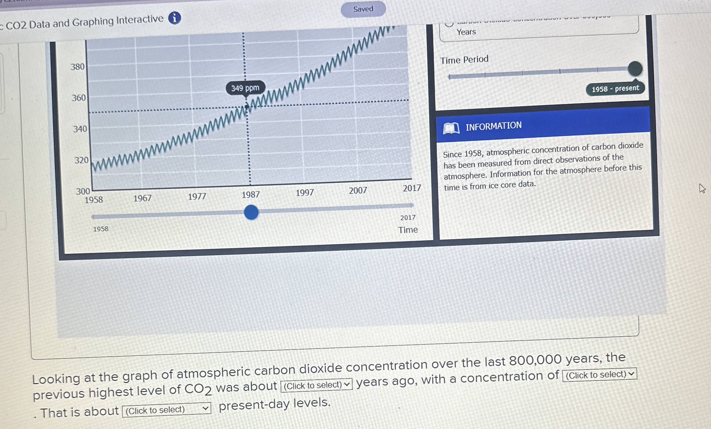 Solved c CO2 ﻿Data and Graphing | Chegg.com
