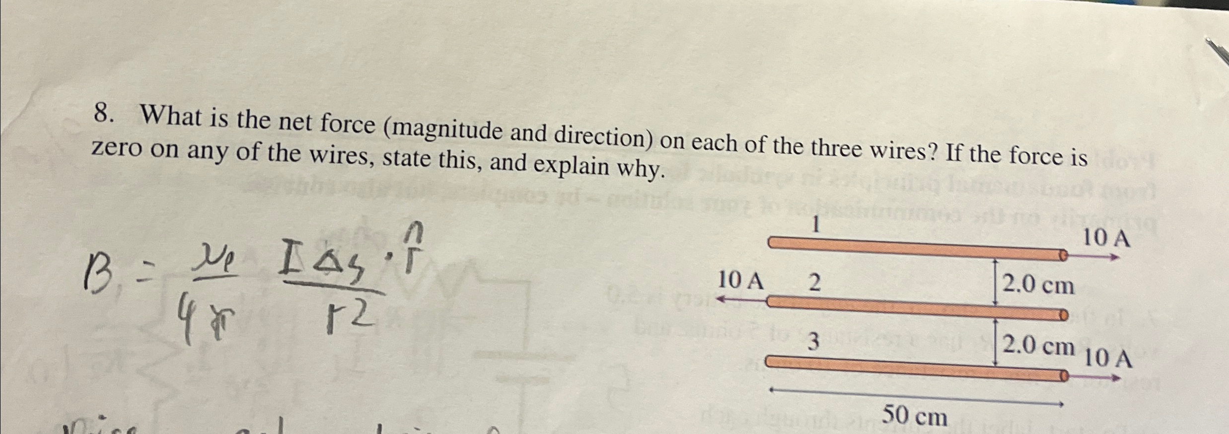 Solved What is the net force (magnitude and direction) ﻿on | Chegg.com