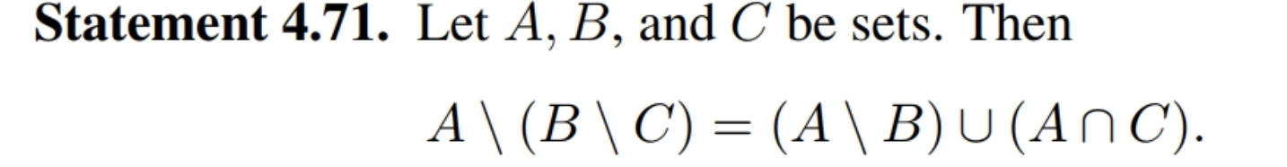 Solved Statement 4.71. ﻿Let A,B, ﻿and C ﻿be sets. | Chegg.com