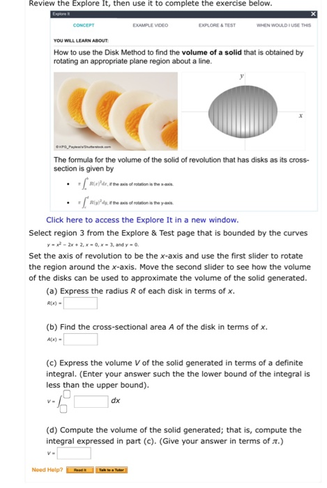 Solved Review the Explore It, then use it to complete the | Chegg.com