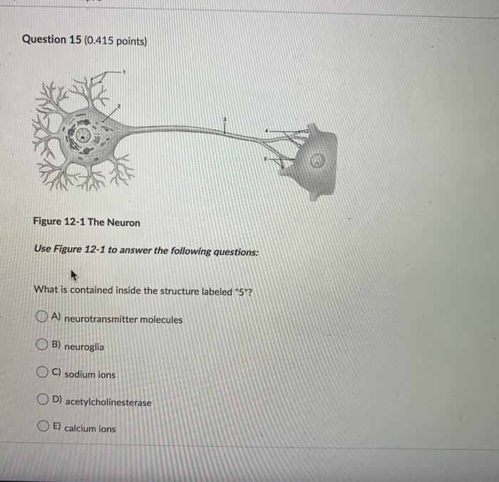 Solved Question 15 (0.415 points) Figure 12-1 The Neuron Use | Chegg.com Solved Question 15 (0.415 points) Figure 12-1 The Neuron Use | Chegg.com