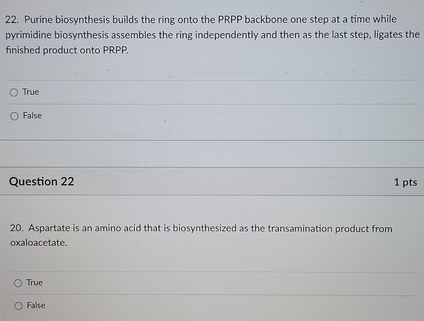 Solved 22. Purine biosynthesis builds the ring onto the PRPP | Chegg.com