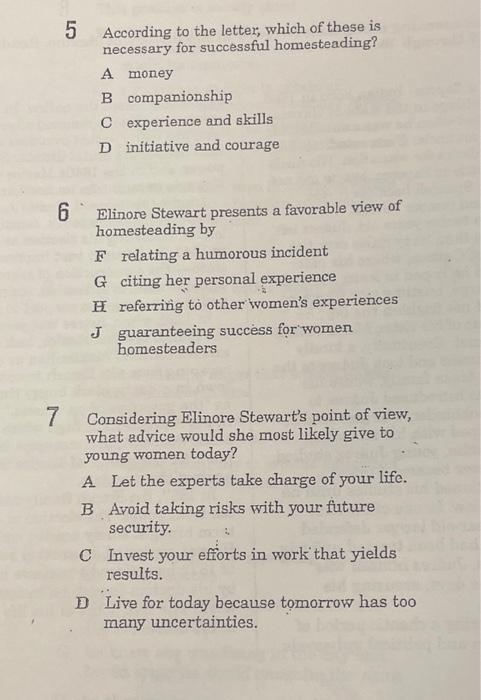 Here is a letter written by Elinore Rupert Stewart in | Chegg.com