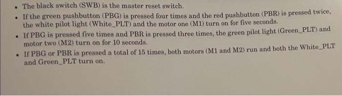 Solved • The black switch (SWB) is the master reset switch. | Chegg.com