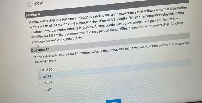 Solved Section 4 A relay microchip in a telecommunications | Chegg.com