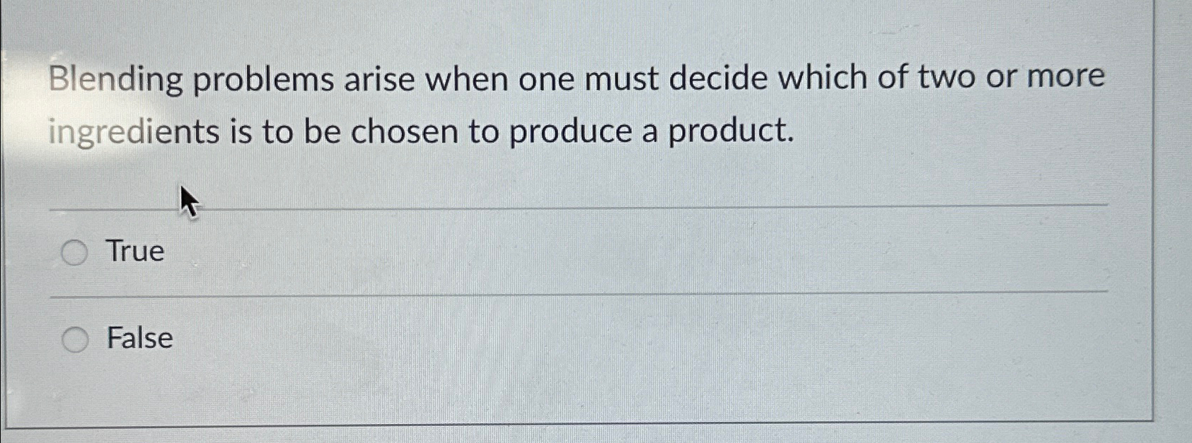 Solved Blending problems arise when one must decide which of | Chegg.com