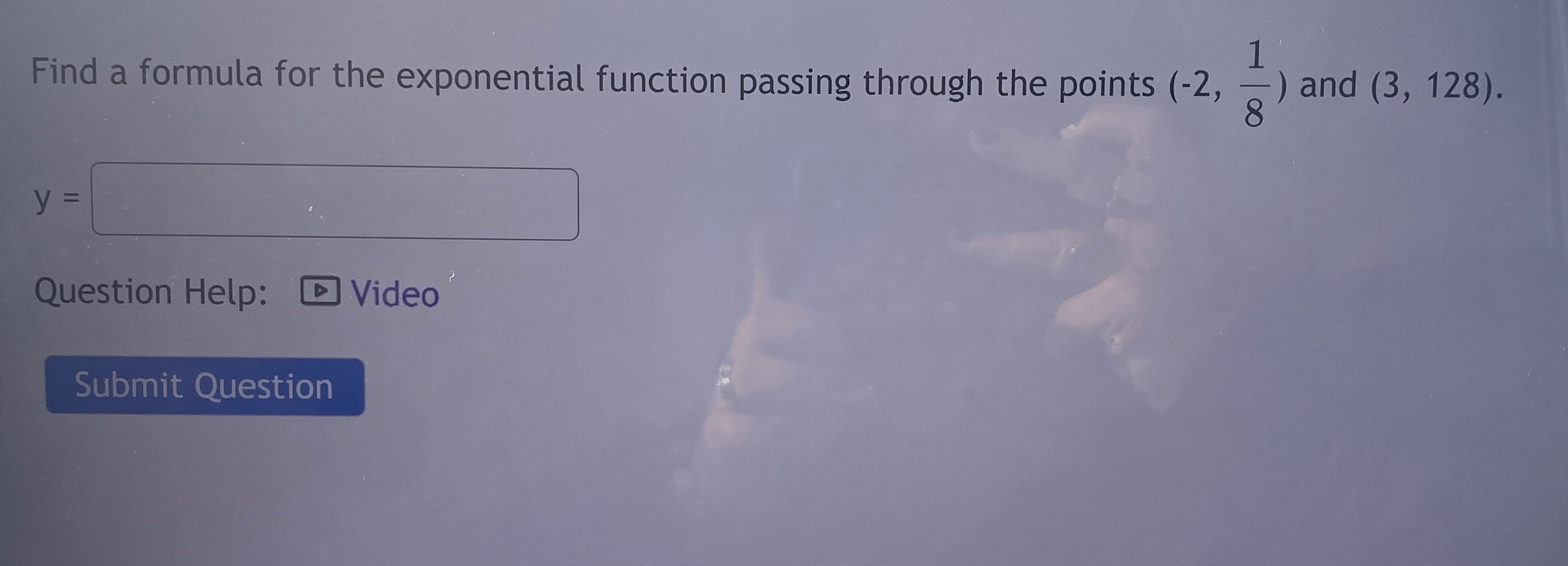 Solved Find a formula for the exponential function passing | Chegg.com