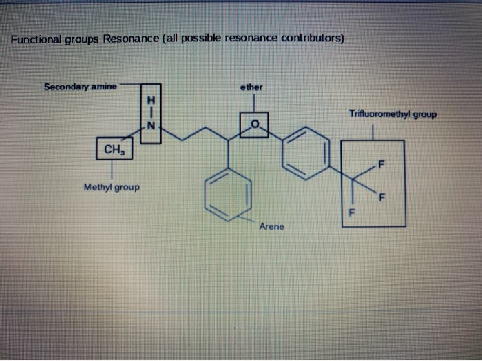 Solved Functional groups Resonance (all possible resonance | Chegg.com